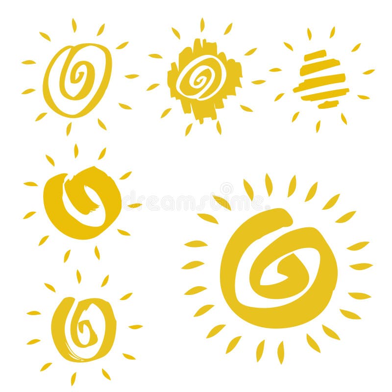 Symboles de Sun illustration de vecteur. Illustration du peinture ...