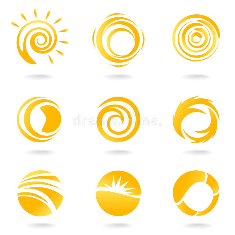 Symboles de Sun illustration de vecteur. Illustration du soleil - 16503573