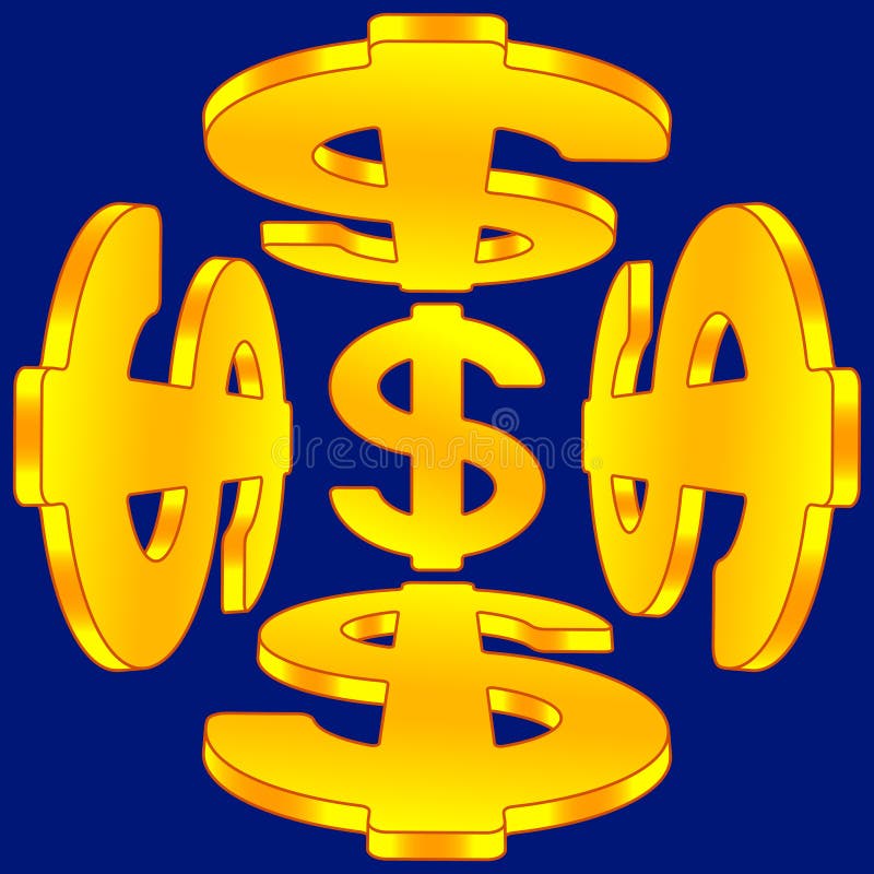 Symboles dollar abstraits illustration de vecteur. Illustration du ...