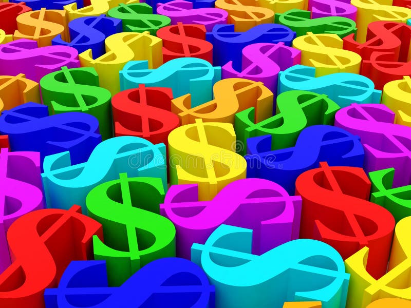 Symboles du dollar illustration stock. Illustration du compte - 26325731