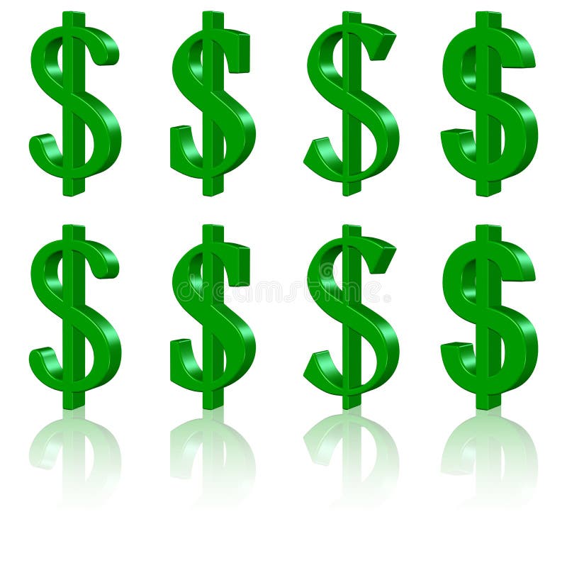 Symboles du dollar illustration stock. Illustration du bancaire - 48753275