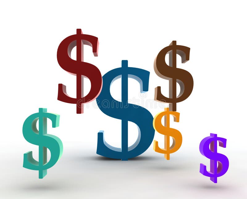 Symboles du dollar illustration stock. Illustration du acheteur - 5697283