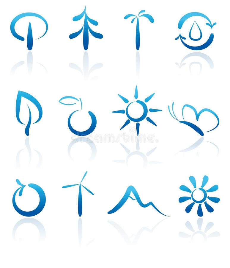 Symboles environnementaux illustration de vecteur. Illustration du ...