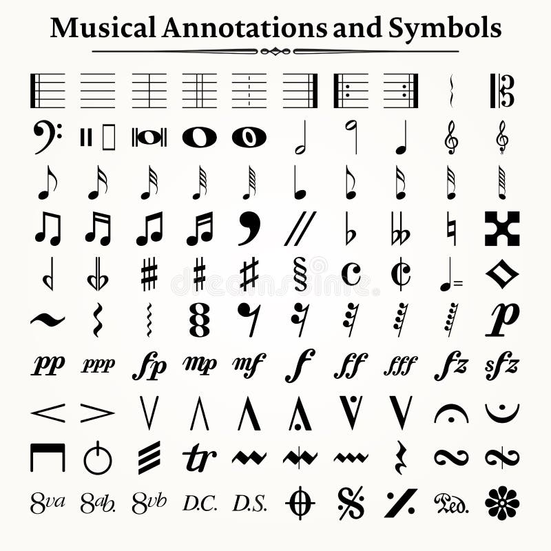 Symboles Et Annotations Musicales Illustration de Vecteur ...