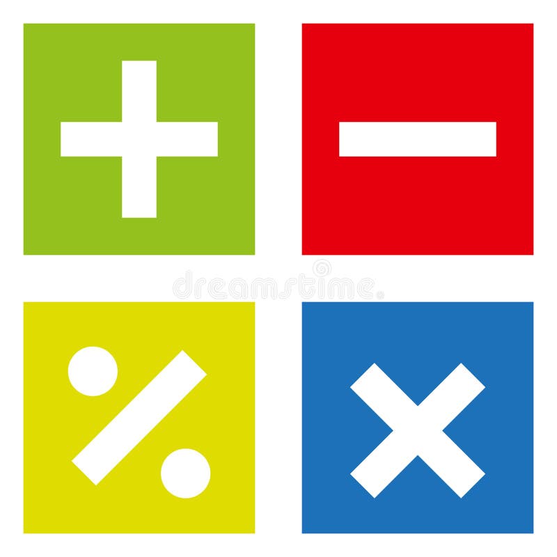 Signe mathématique de base illustration de vecteur. Illustration du ...