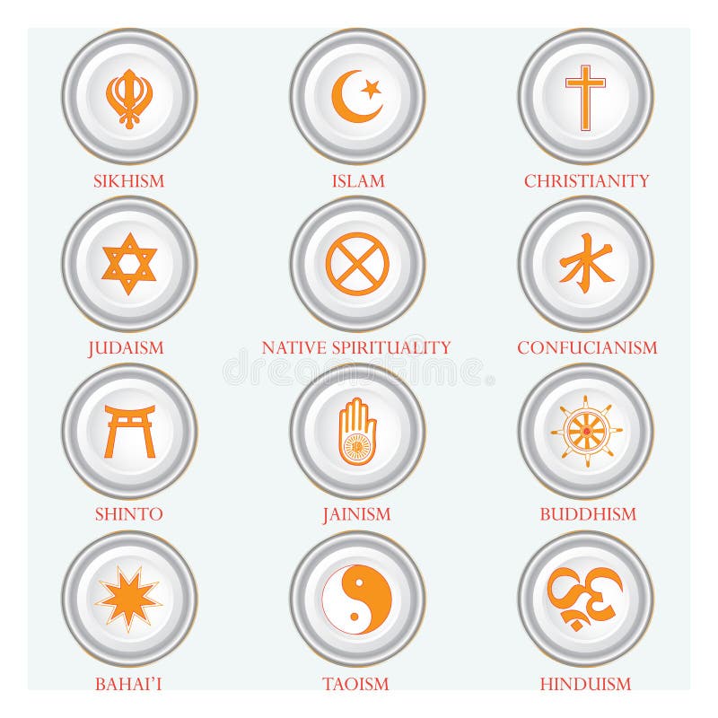 Symboles religieux illustration de vecteur. Illustration du croix ...