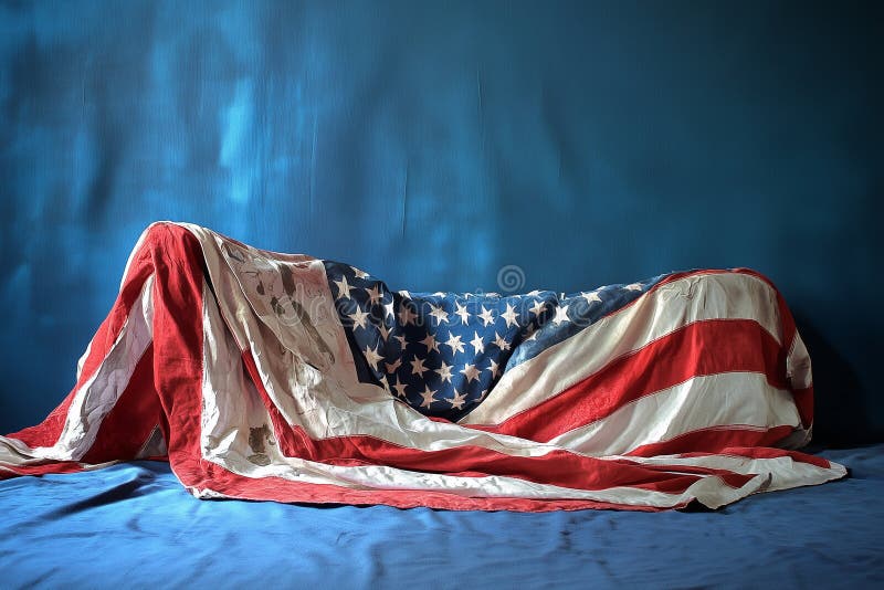 Symbolic American Flag Draped Object Stock Illustration - Illustration ...
