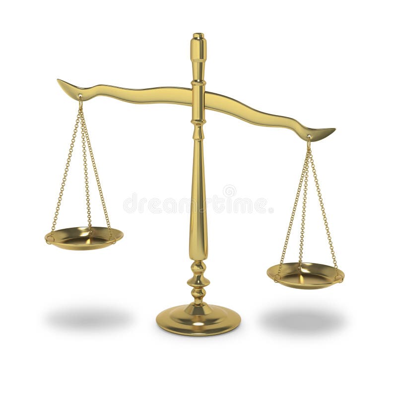 Symbolic Balance of Justice or Law Stock Illustration - Illustration of ...