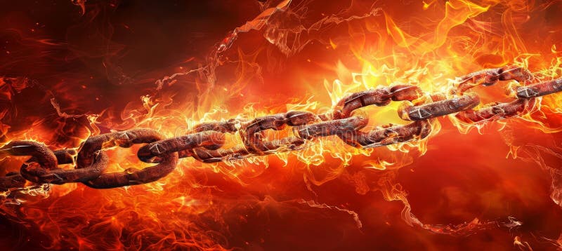 Symbolic Burning Chains Depict Unwavering Strength in the Midst of ...