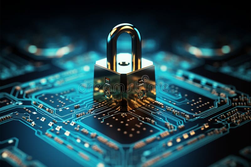 Symbolic of Cyber Security, the Concept is Encapsulated in a Padlocks ...