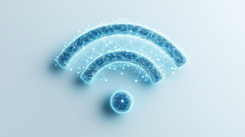 The Symbolic Digital Wireless Network Technology Connection Symbolizes ...