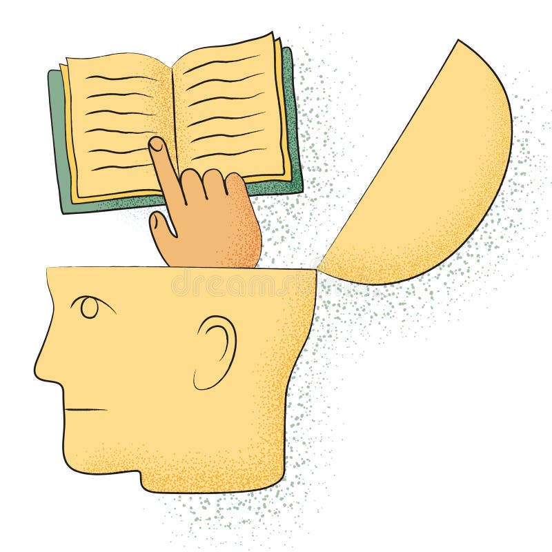 Symbolic Drawing of Head and Knowledge with Culture Stock Vector ...