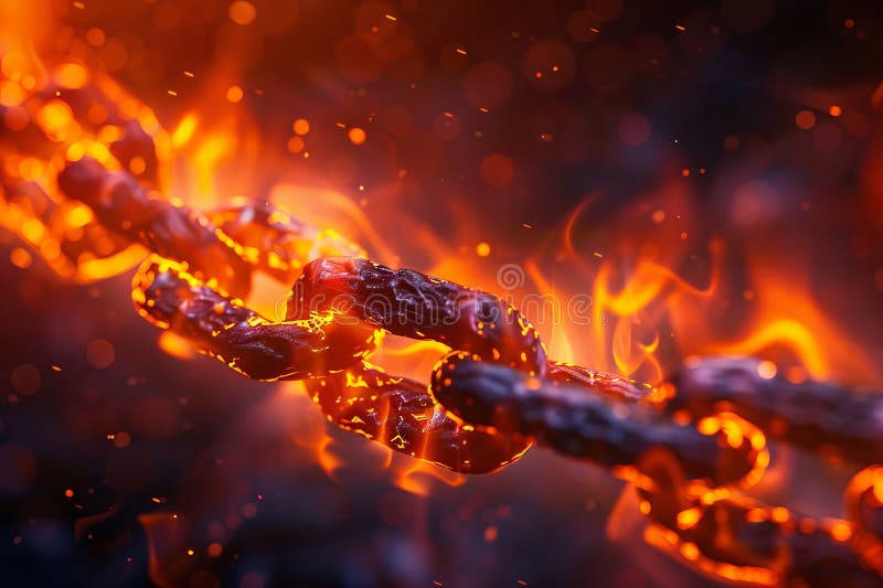 Symbolic Fiery Chains Represent Strength and Resilience in Facing ...