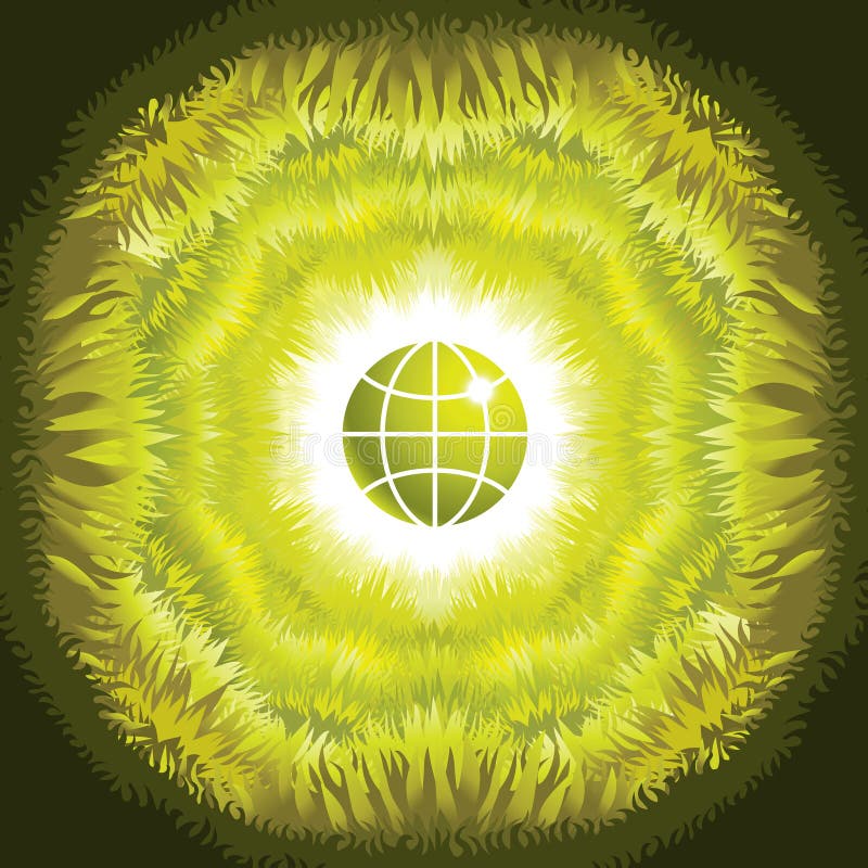 Symbolic Green Eco World Concept Stock Illustration - Illustration of ...