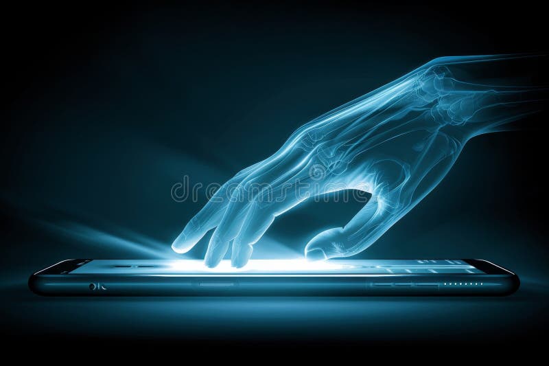 Symbolic Hand Reaching from Phone Signifying Deceptive Scammers ...