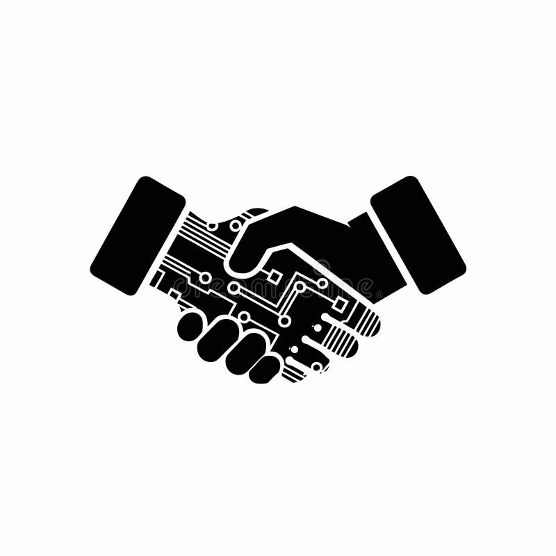 A Symbolic Handshake Features One Hand with Circuit Patterns ...