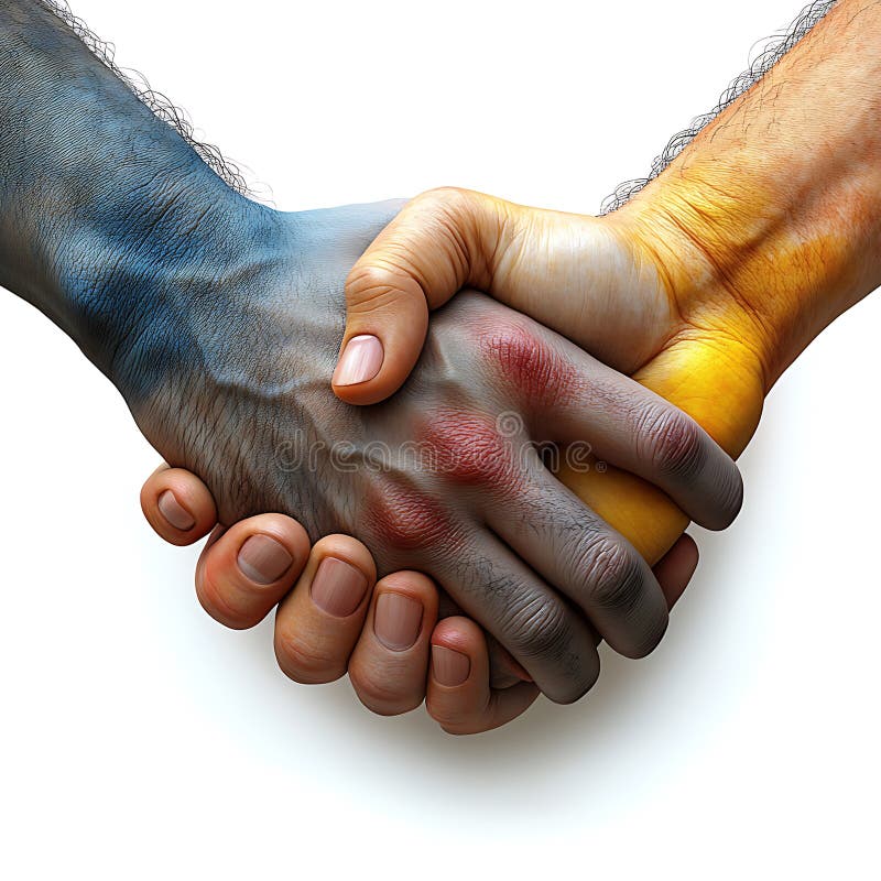 Symbolic Handshake Representing Agreement between Opposing Sides ...