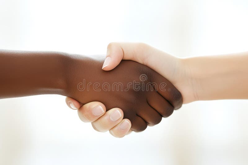 Intercultural Unity through Handshake between Diverse Skin Tones in ...