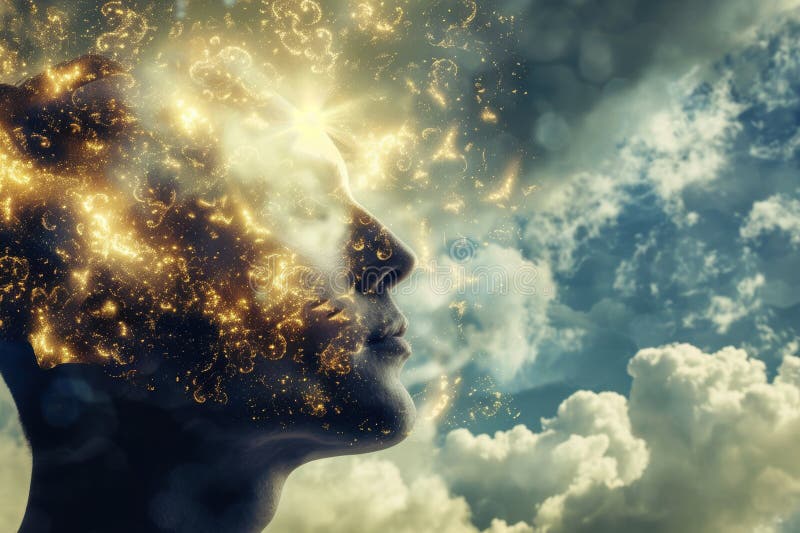 Symbolic Illustration of Cognitive Processes and Self-analysis. Stock ...