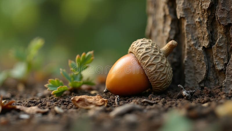 Symbolic Image of Acorn and Oak Tree Showing Growth and Strength Stock ...