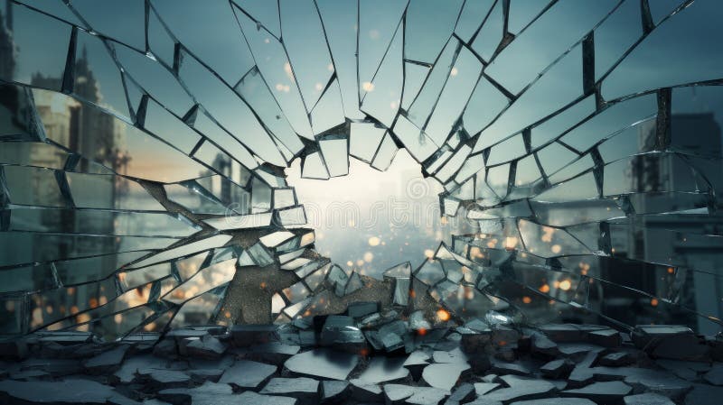 Symbolic Image of a Broken Mirror Piecing Back Together Stock ...