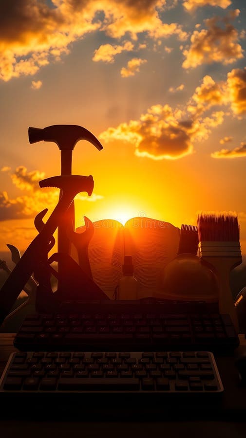 A Symbolic Image Depicting Various Tools of Different Trade Stock ...