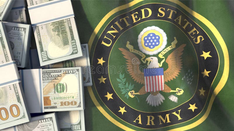 Dollars for the US-Army stock photo. Image of industry - 252146470
