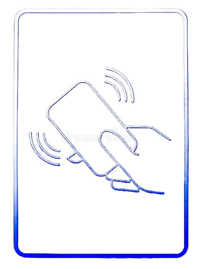 Symbolic Image of a Hand Touching a Card, and an Electromagnetic Wave ...