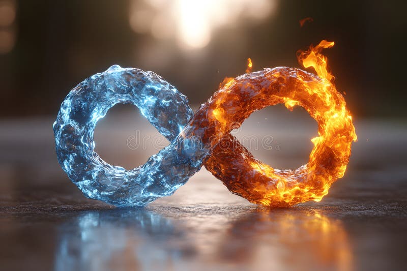 Symbolic Infinity Loop with Fire and Ice Elements for Conceptual Design ...
