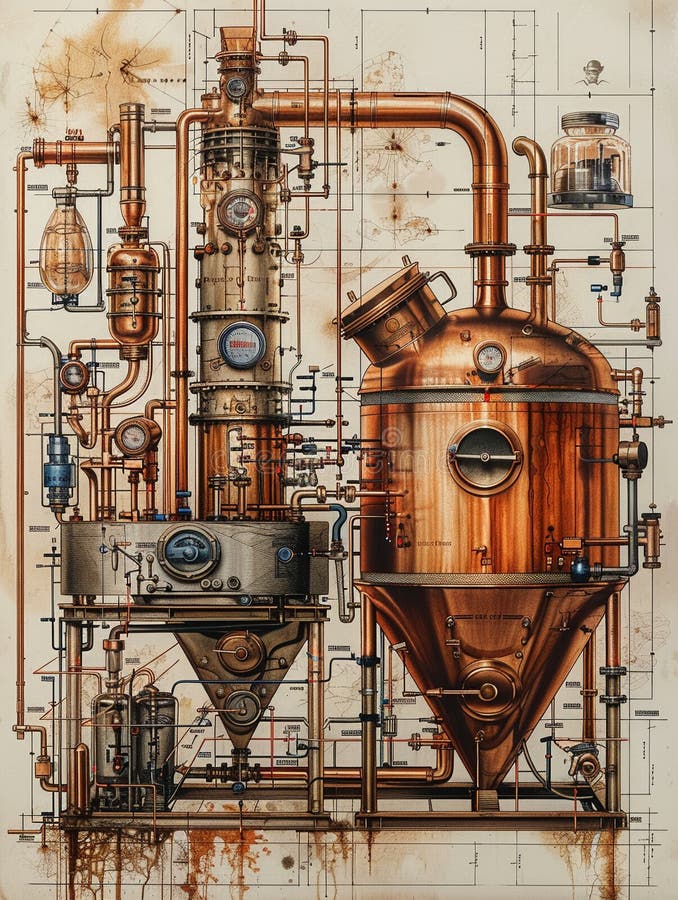 Symbolic Layers of Brewing Stages, Intricately Detailed, Capturing the ...
