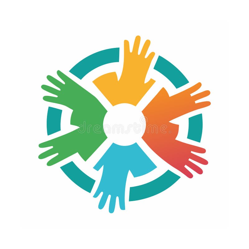 Unity and Inclusion Community Hands Circle Logo Stock Vector ...