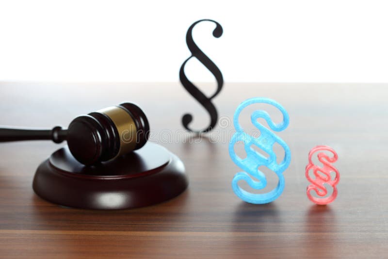 Symbolic Paragraph with Laying Hammer Stock Image - Image of room ...