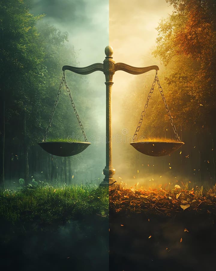Symbolic Representation of Balance and Justice Stock Image - Image of ...