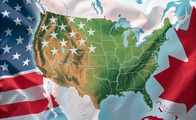 A Symbolic Representation Featuring the Map of America Positioned ...