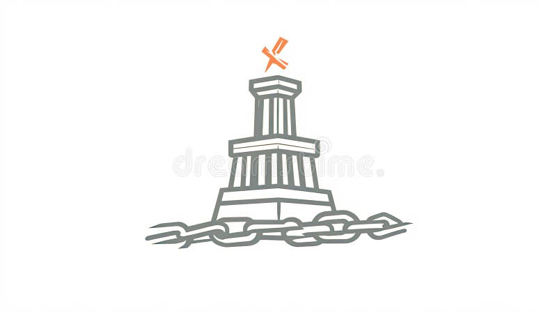 Symbolic Representation of Freedom with the Outline of Bastille and a ...