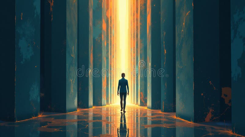 Labyrinth of Inner Guidance Stock Illustration - Illustration of path ...