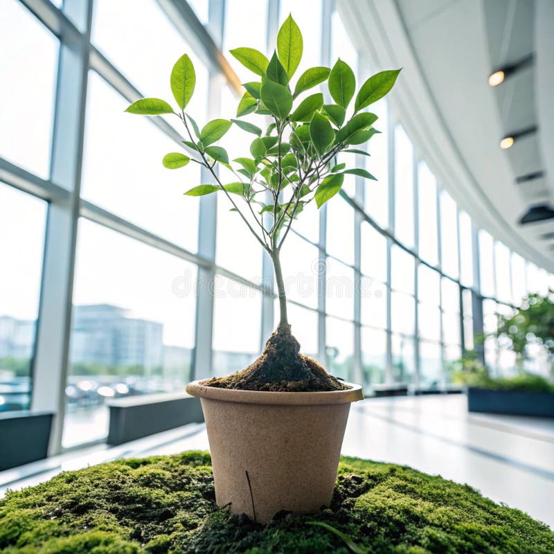 New Life Concept Seedling Growing Sprout Tree Stock Illustration ...