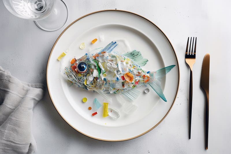 A Symbolic Representation of Ocean Pollution, Featuring a Fish Crafted ...