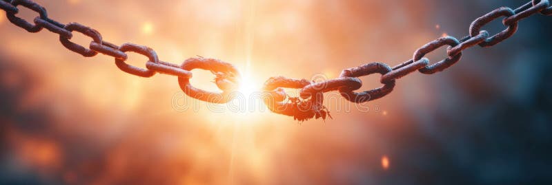 Symbolic Representation of Overcoming Struggle with Broken Chains and ...