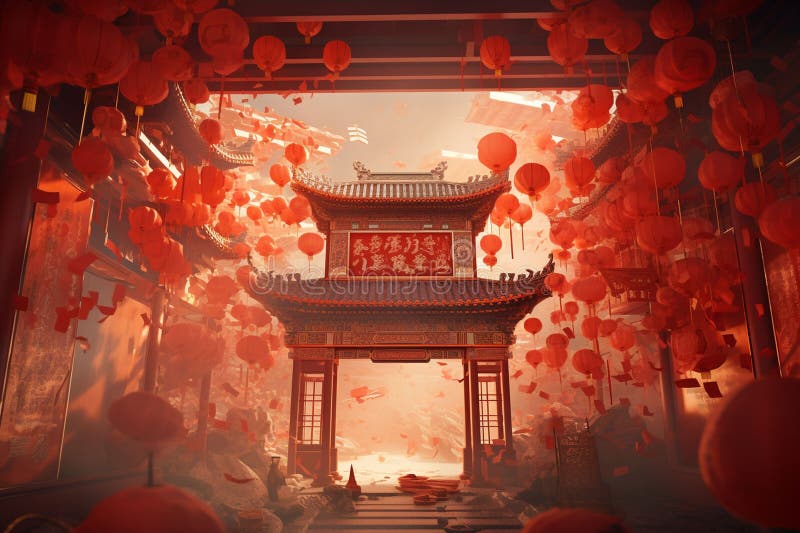 Symbolic Representations of the Chinese New Year Stock Illustration ...