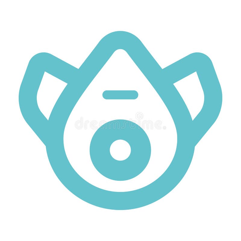 Symbolic Safe Mask Vector Icon Stock Illustration - Illustration of ...