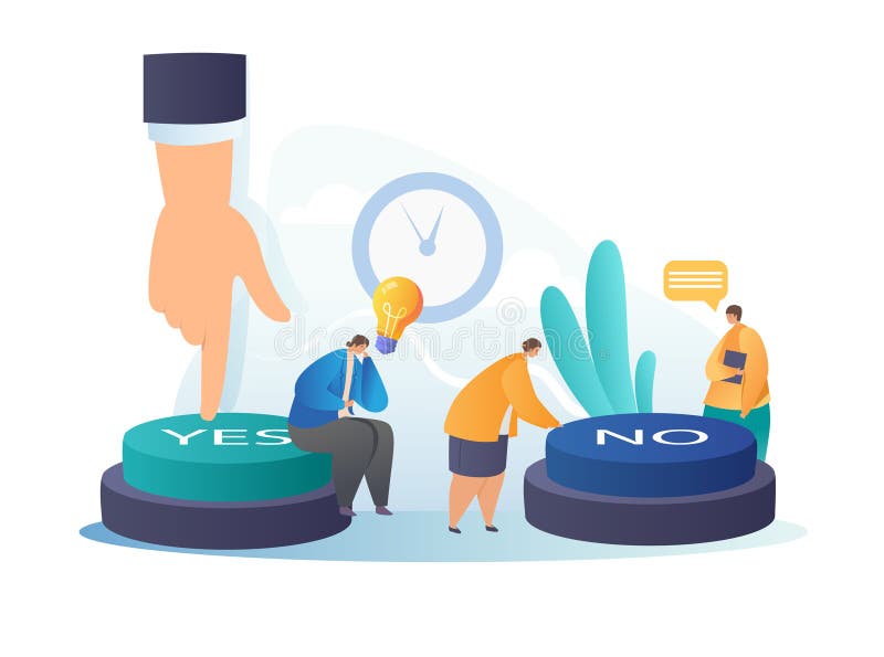 Symbolic Scene with Options Choice Decision Making Stock Vector ...