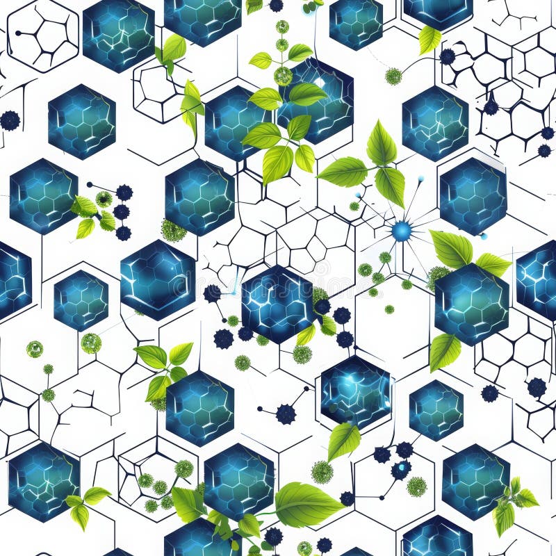 Symbolic Seamless Pattern, Science Research, Green Energy, Alternative ...