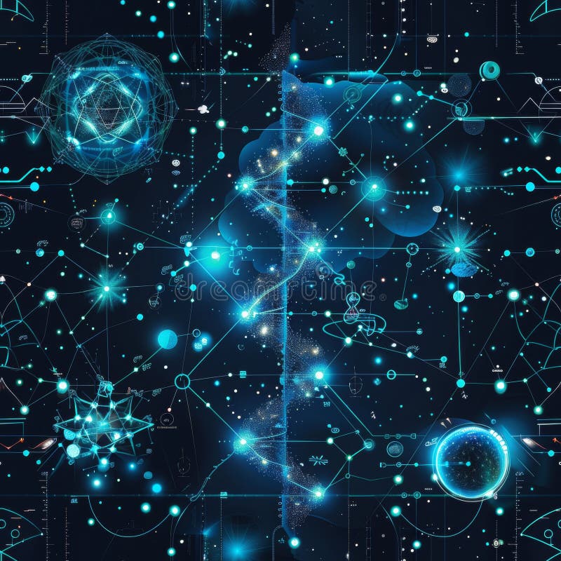 Symbolic Seamless Pattern, Science Research, Green Energy, Alternative ...