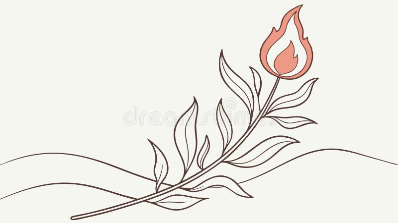 Symbolic Torch with Flame & Olive Branch, Vector Design Generative AI ...