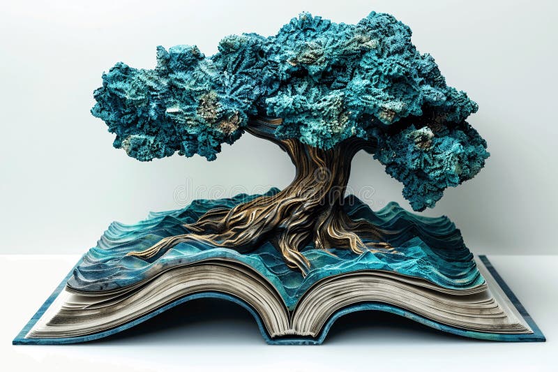 Symbolic Tree within Book Icon Stock Illustration - Illustration of ...