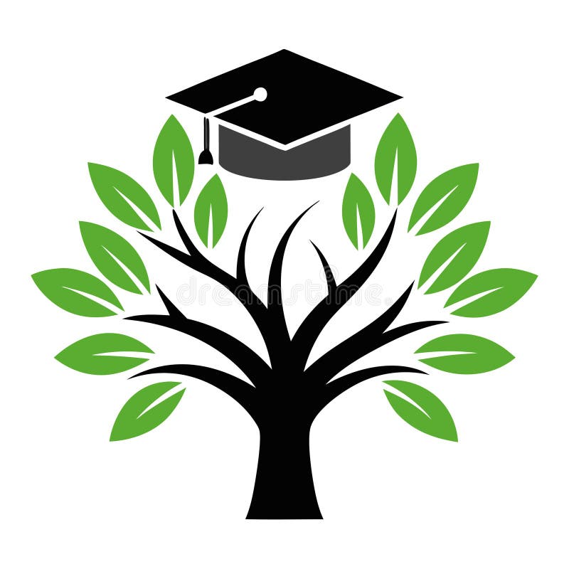 Tree of Knowledge: Graduation Cap on Tree Symbolizing Growth and ...