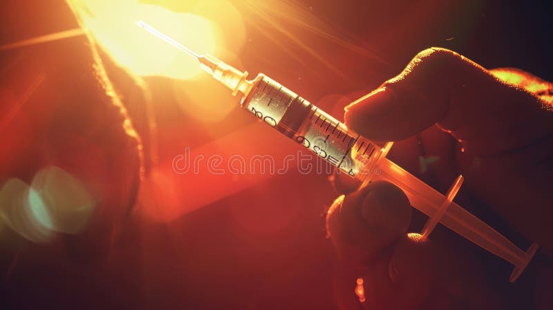 Symbolic Victory Over Narcotics: Hand Crushing Syringe in Dramatic ...