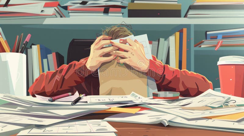 Symbolic View of ADHD Cognitive Overload and Constant Mind Noise Stock ...