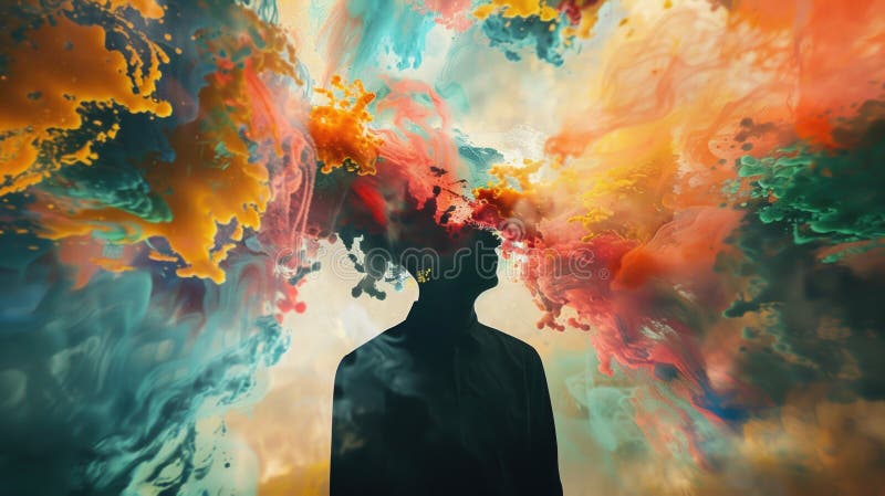 Symbolic View of ADHD Cognitive Overload and Constant Mind Noise Stock ...